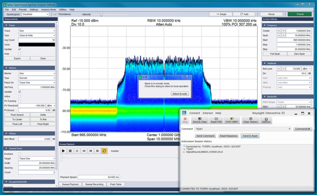 SCPI Automation of Signal Hound Spectrum Analyzers | Signal Hound