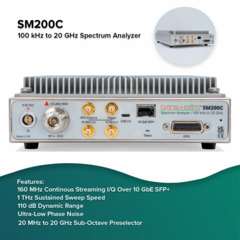 SM200C — 20 GHz Real-time Spectrum Analyzer with 10GbE | Signal Hound