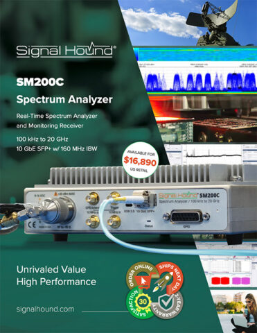 SM200C — 20 GHz Real-time Spectrum Analyzer with 10GbE | Signal Hound