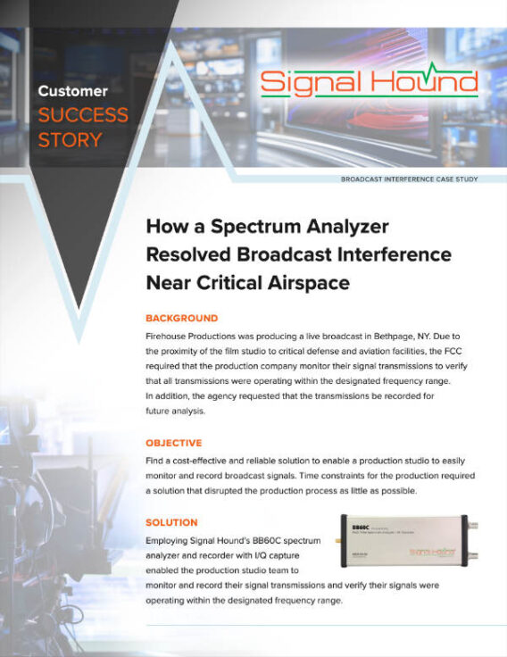 How A Spectrum Analyzer Resolved Broadcast Interference Near Critical